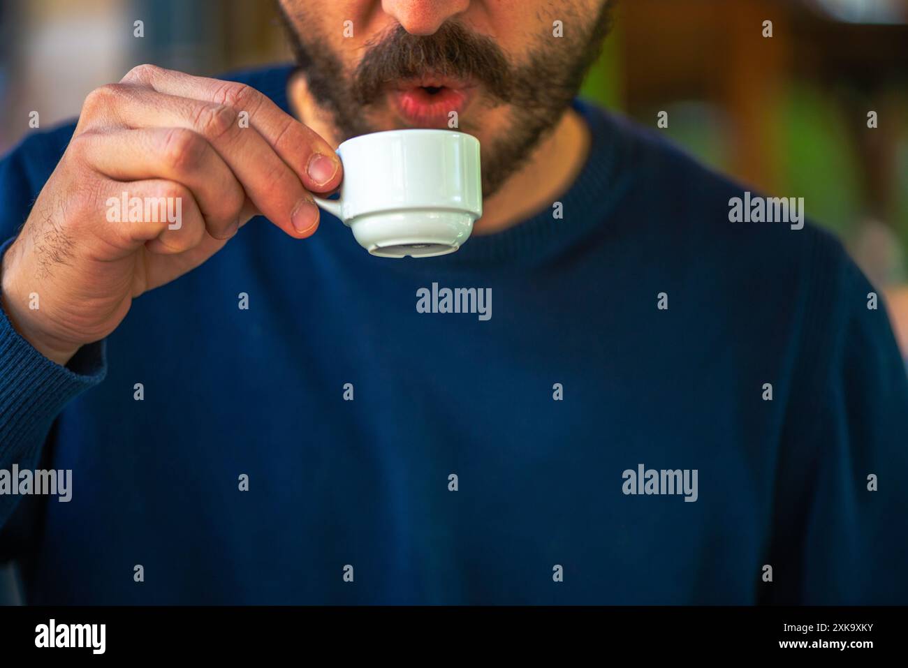 Man drinking turkish coffee in hi-res stock photography and images - Alamy