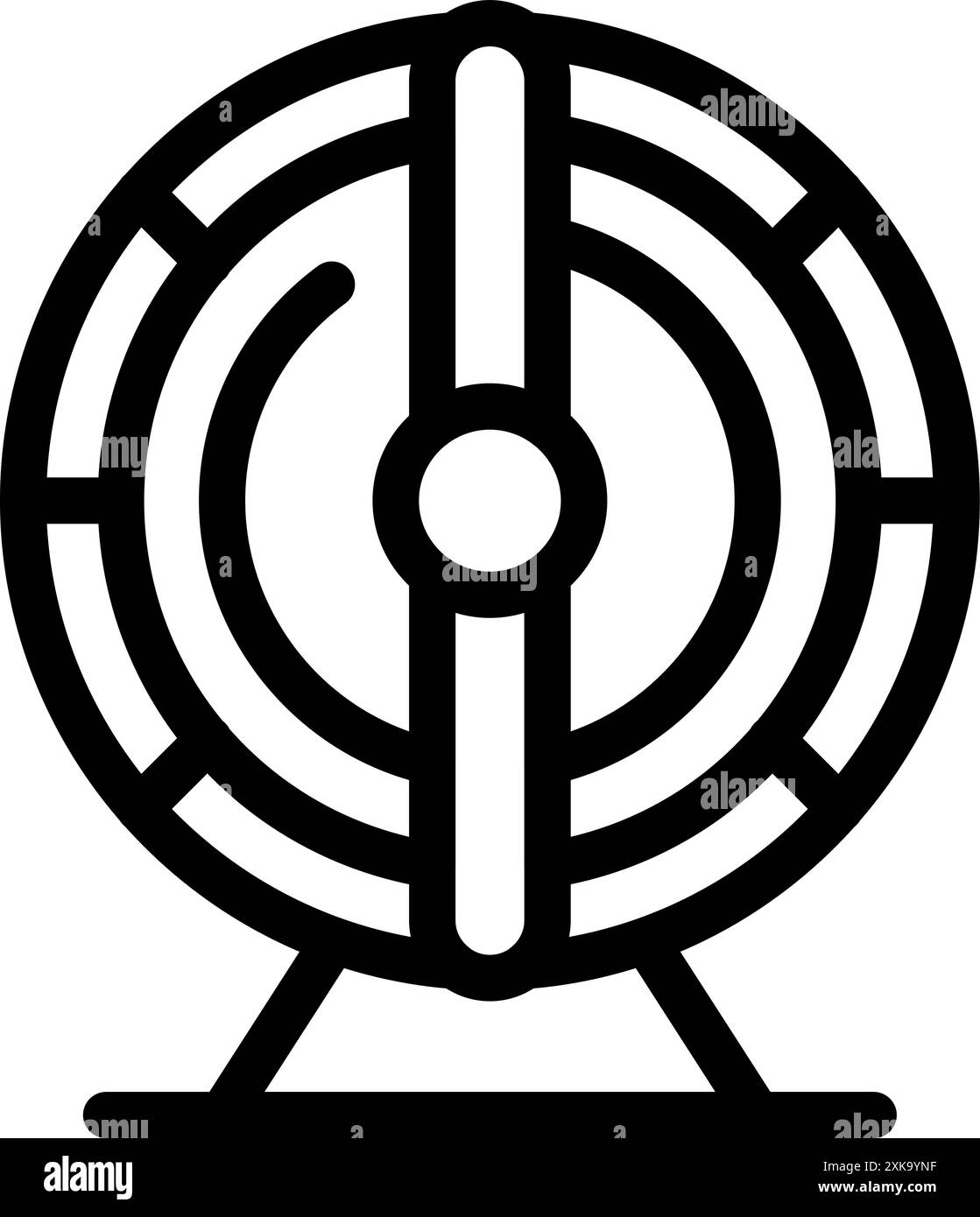 Hamster wheel standing on support bars with inner divisions for running ...