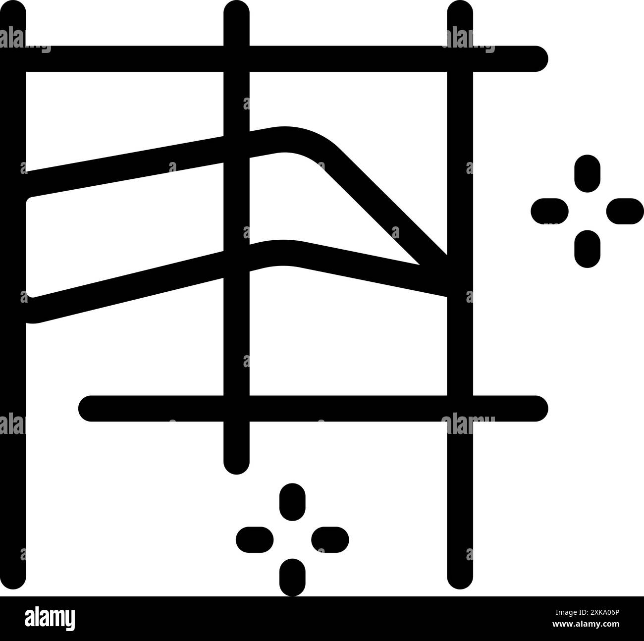 Line chart is representing a decreasing trend in statistical data ...