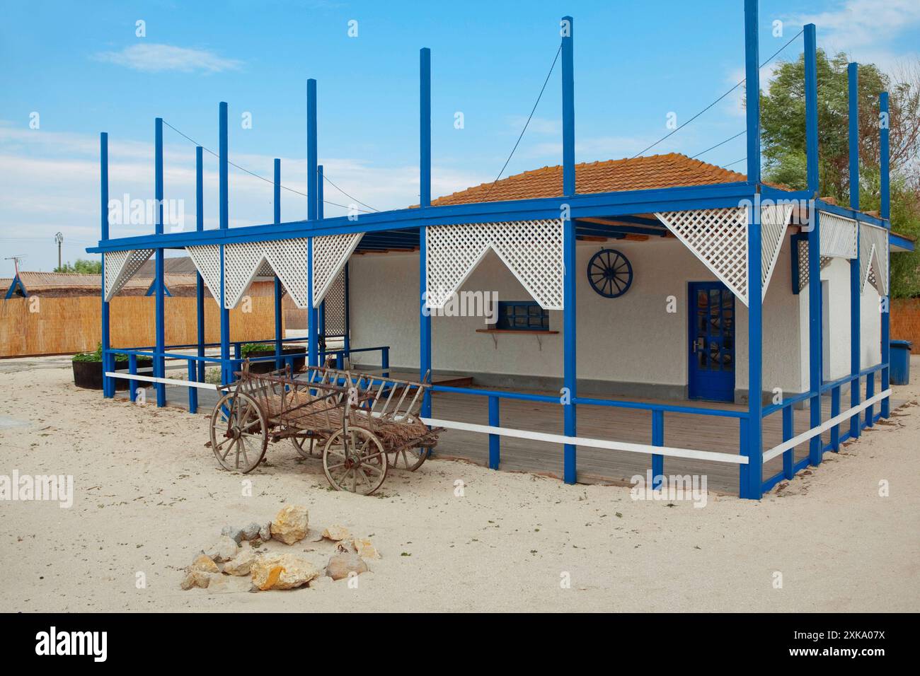 Traditional Romanian restaurant on the beach . Gura Portitei tourist ...