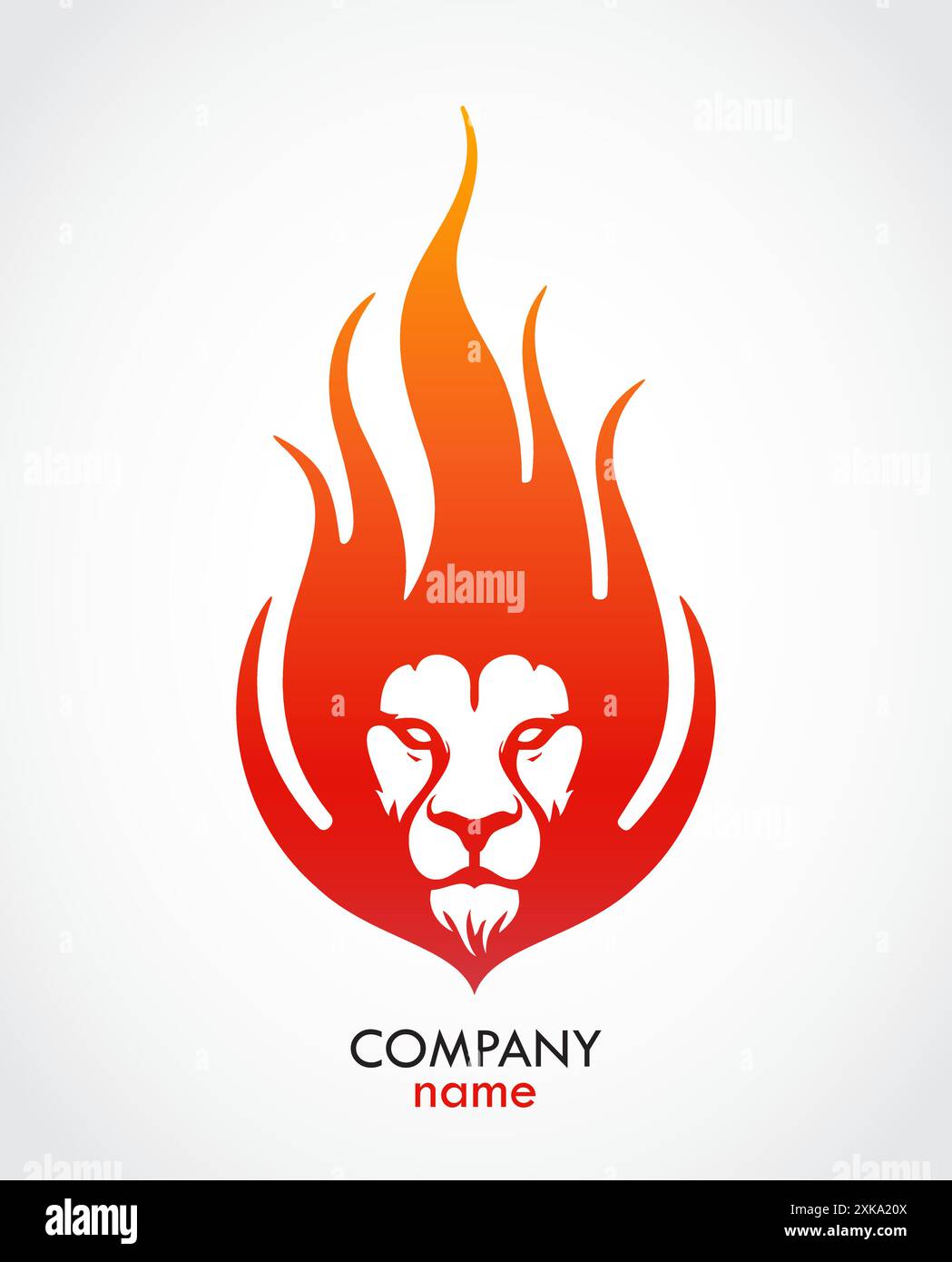 lion face on color fire flame logo Stock Vector Image & Art - Alamy