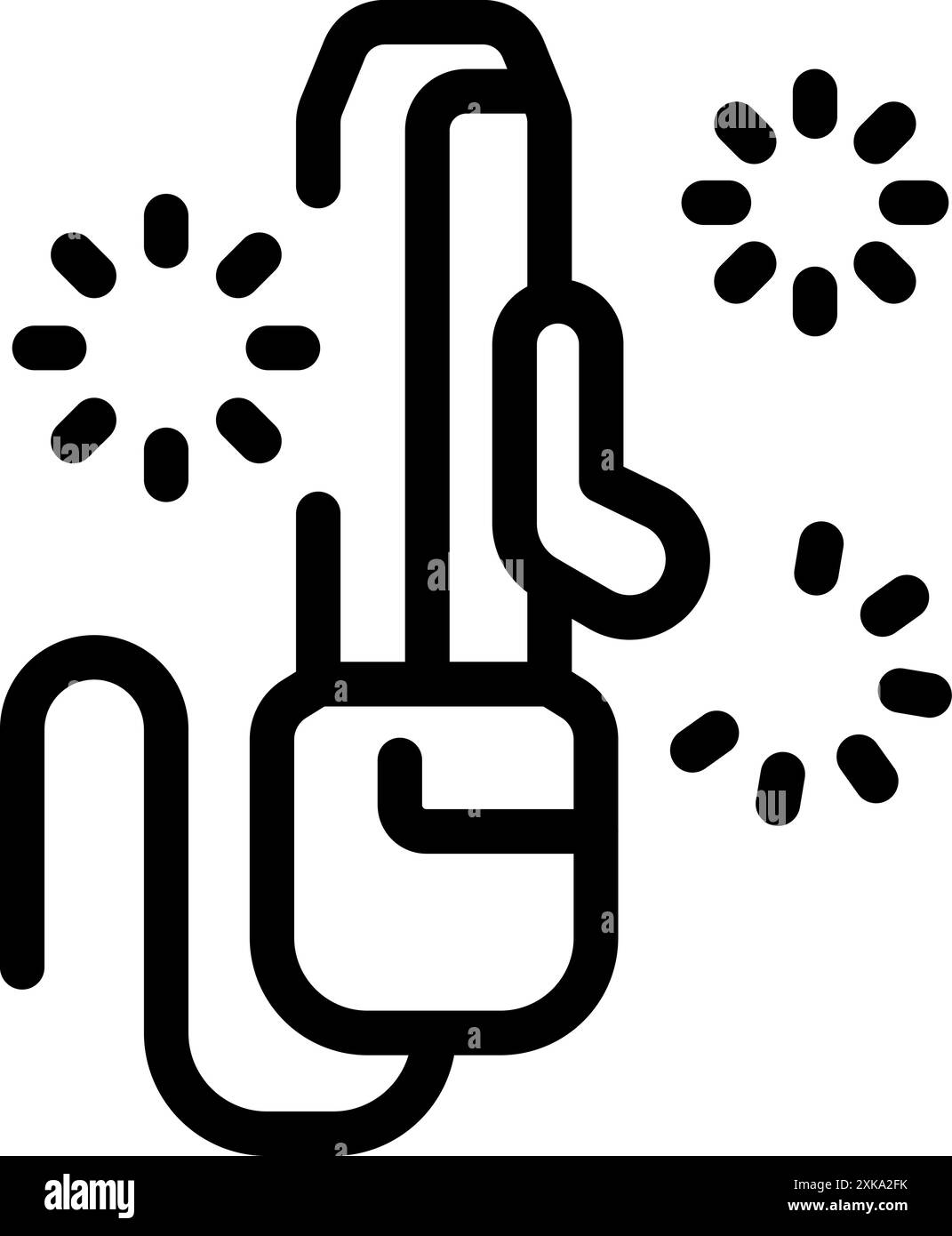 Icon representing the danger of electric shock, emphasizing safety and ...