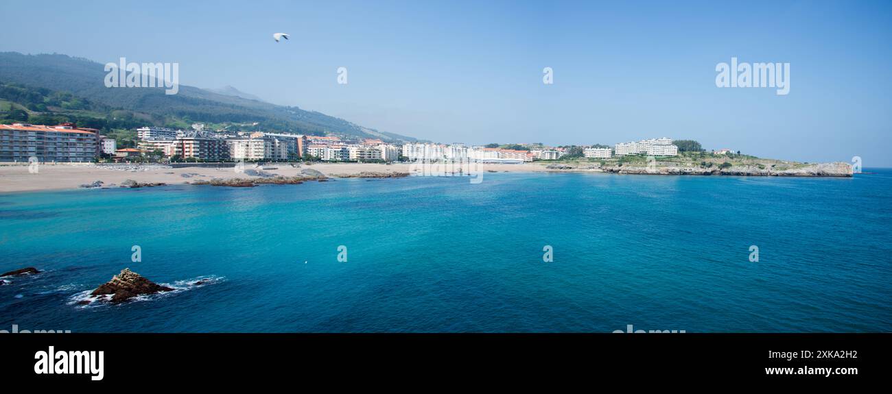 Panorama of Laredo, beautiful coastal town. Northern Spain Stock Photo ...