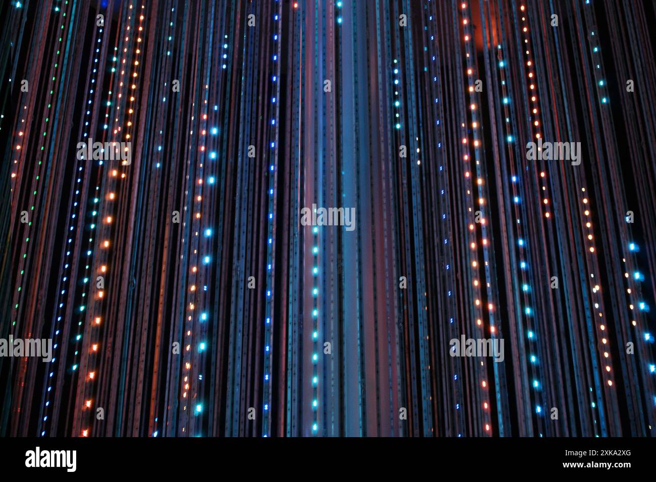 Fiber optics background with lots of light spots Stock Photo - Alamy