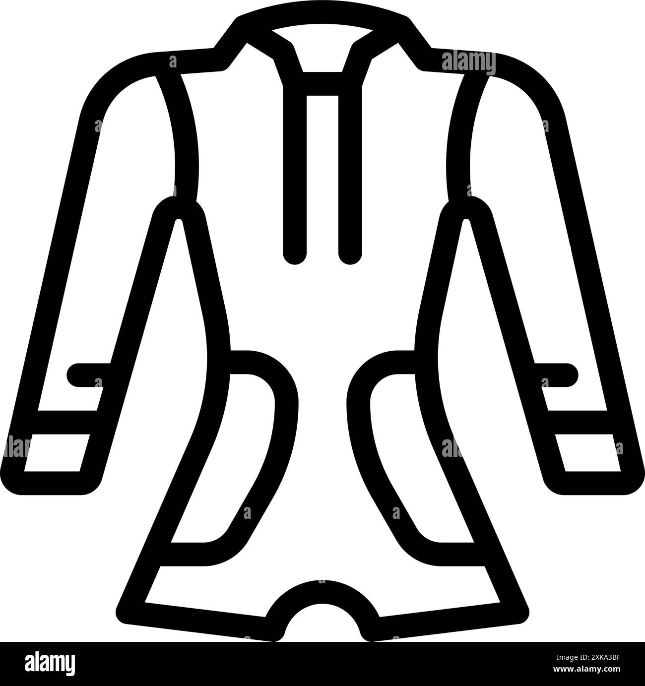 Simple line icon of a protective suit, designed for high impact sports ...