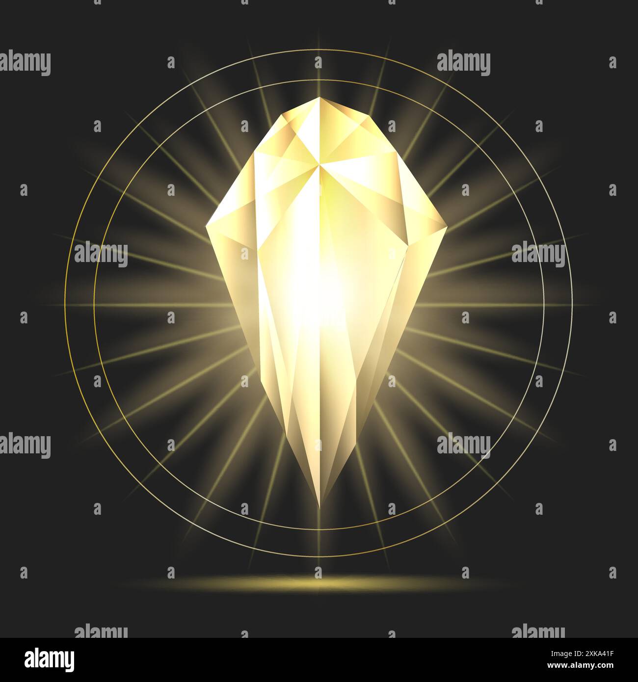 Magic crystal isolated on black background Stock Vector Image & Art - Alamy