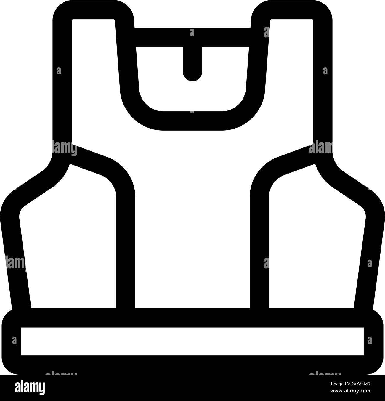 Simple line icon of a bulletproof vest, commonly worn by law ...
