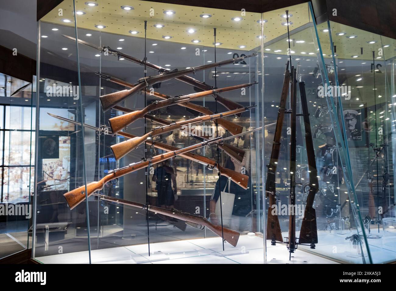 TULA, RUSSIA - JULY 15, 2024: Samples of firearms from the First World ...