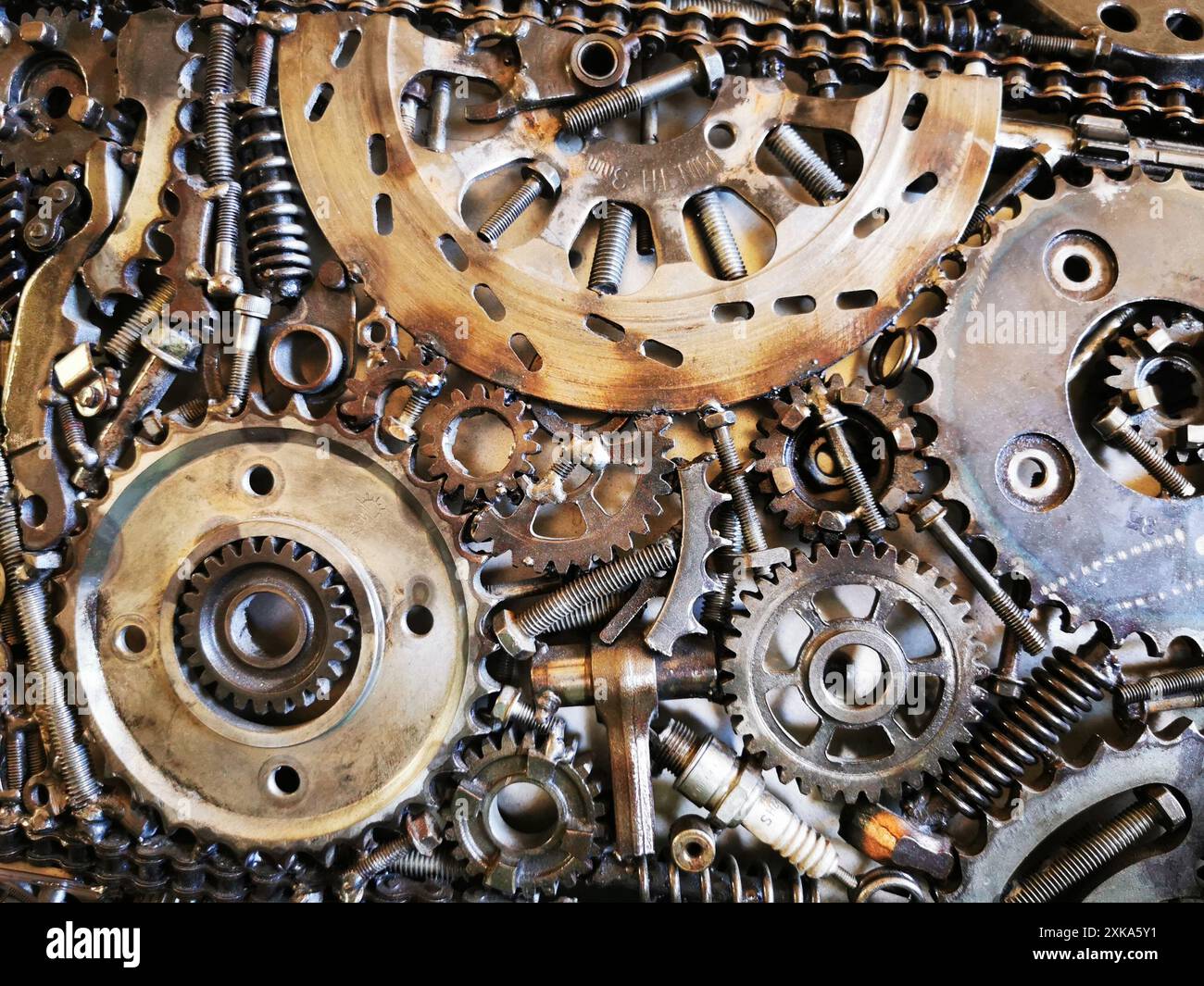 iron steampunk cogwheel texture as technology background Stock Photo ...