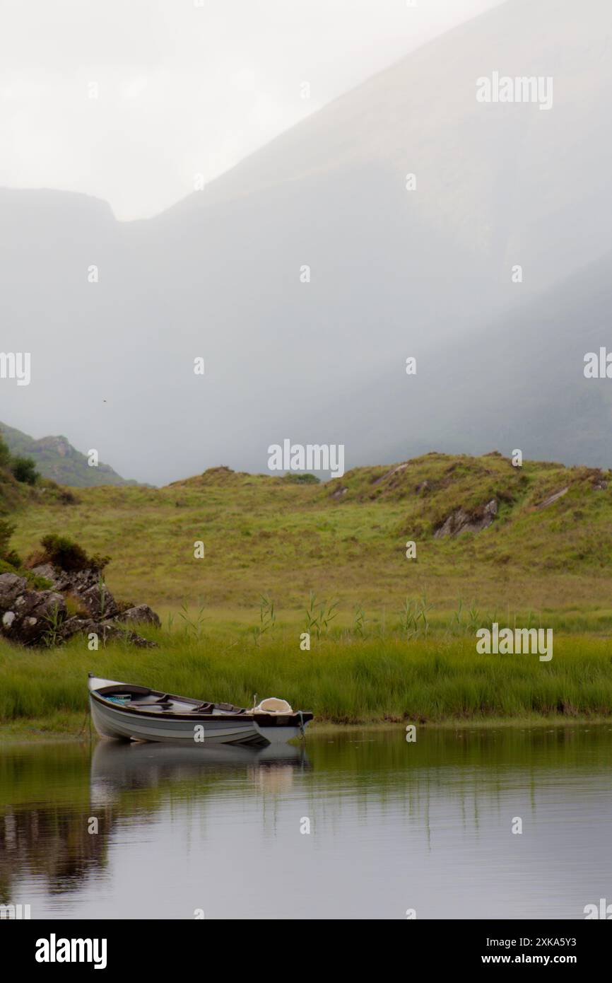 Connemara ireland lake boat hi-res stock photography and images - Alamy