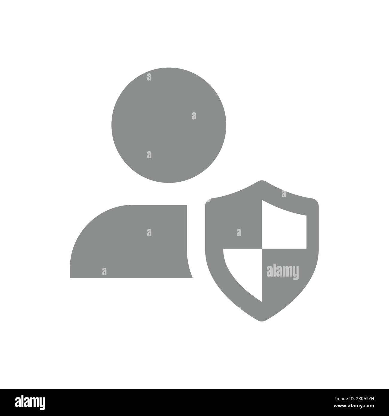 User Account Protected And Secured Avatar And Shield Vector Icon Stock Vector Image And Art Alamy