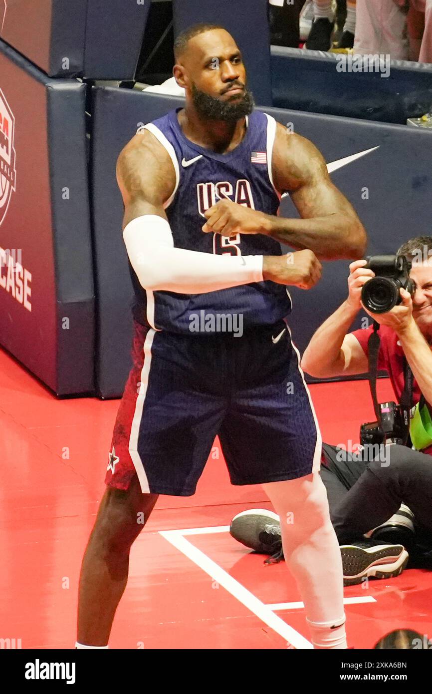 Lebron James of Team Usa during the International Friendly basketball ...