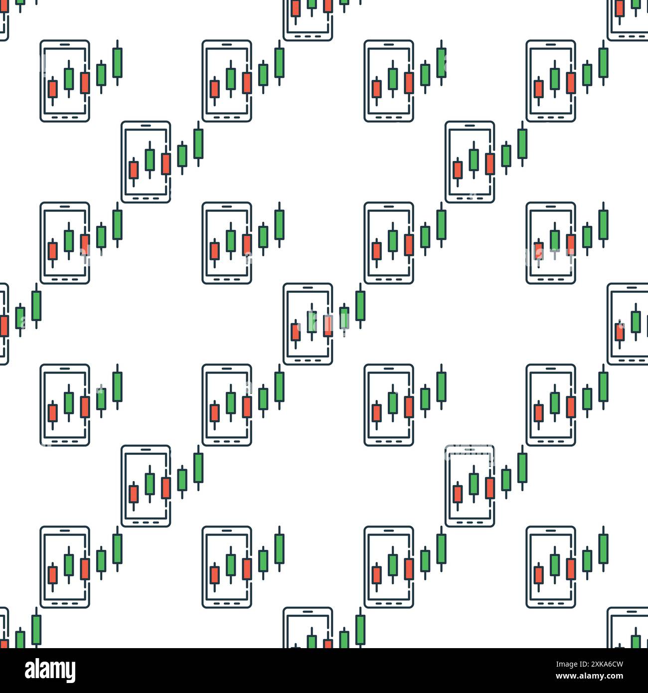 Candlestick chart pattern inside Smartphone vector stock trading ...
