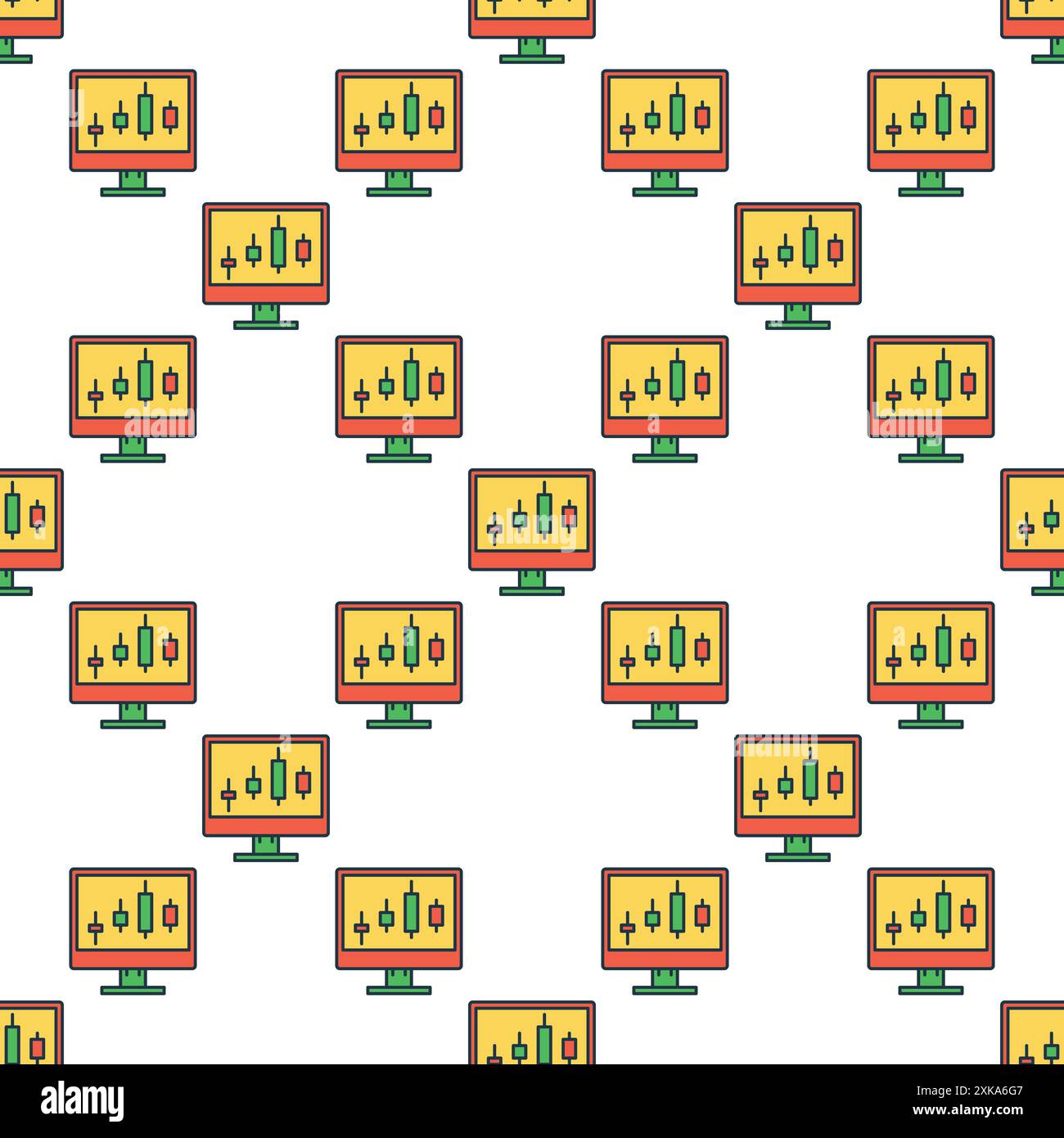 Pc screen candlestick charts Stock Vector Images - Alamy