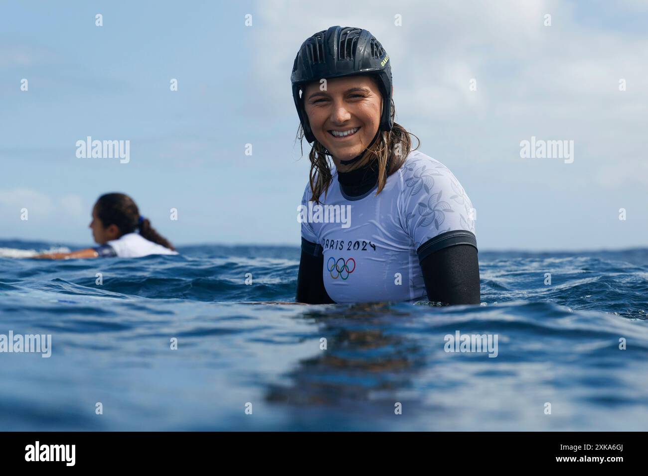 Australia's surfer Molly Picklum takes part in a surfing training ...
