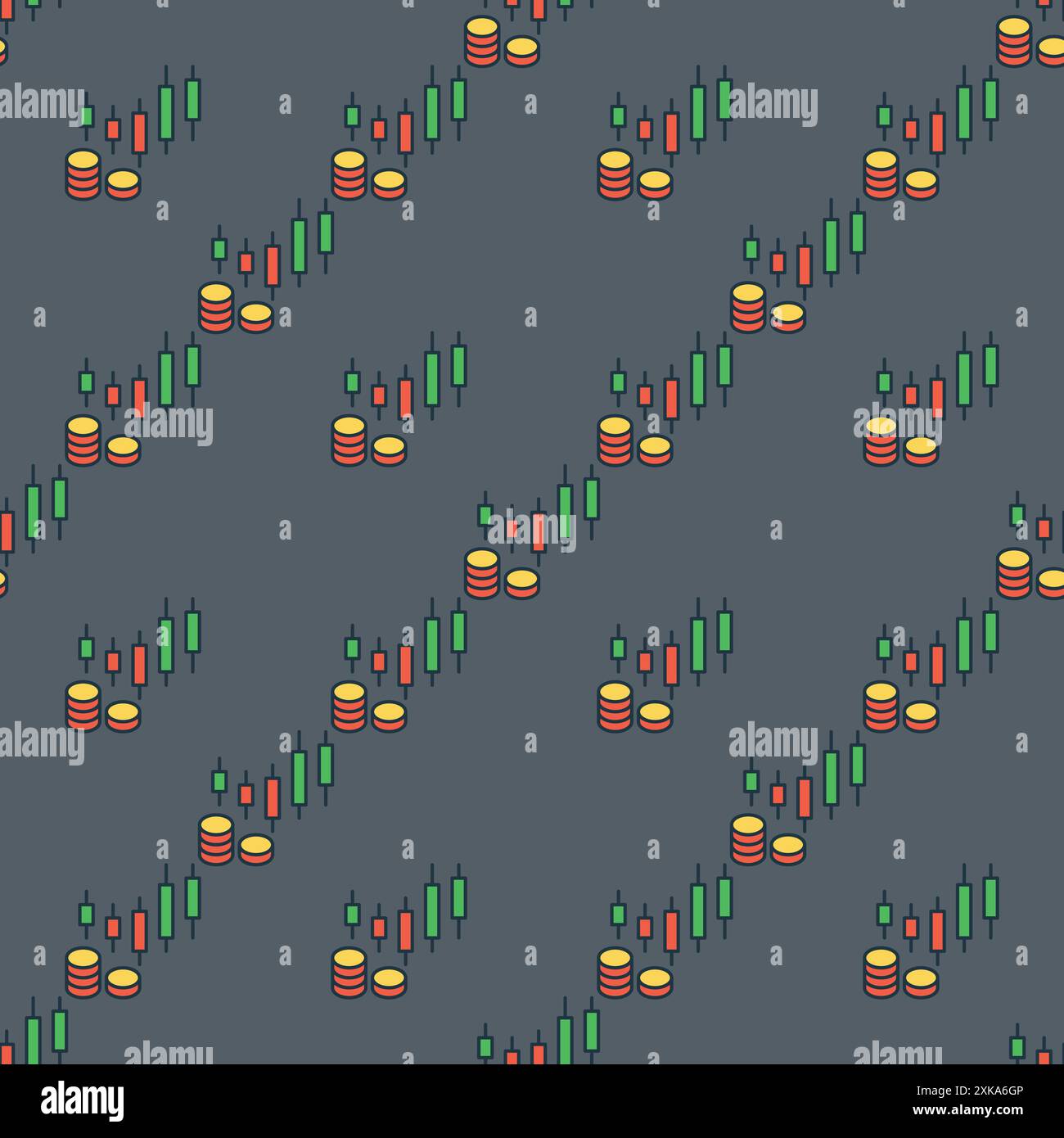 Candlestick Formation and Coins vector Technical Analysis concept ...