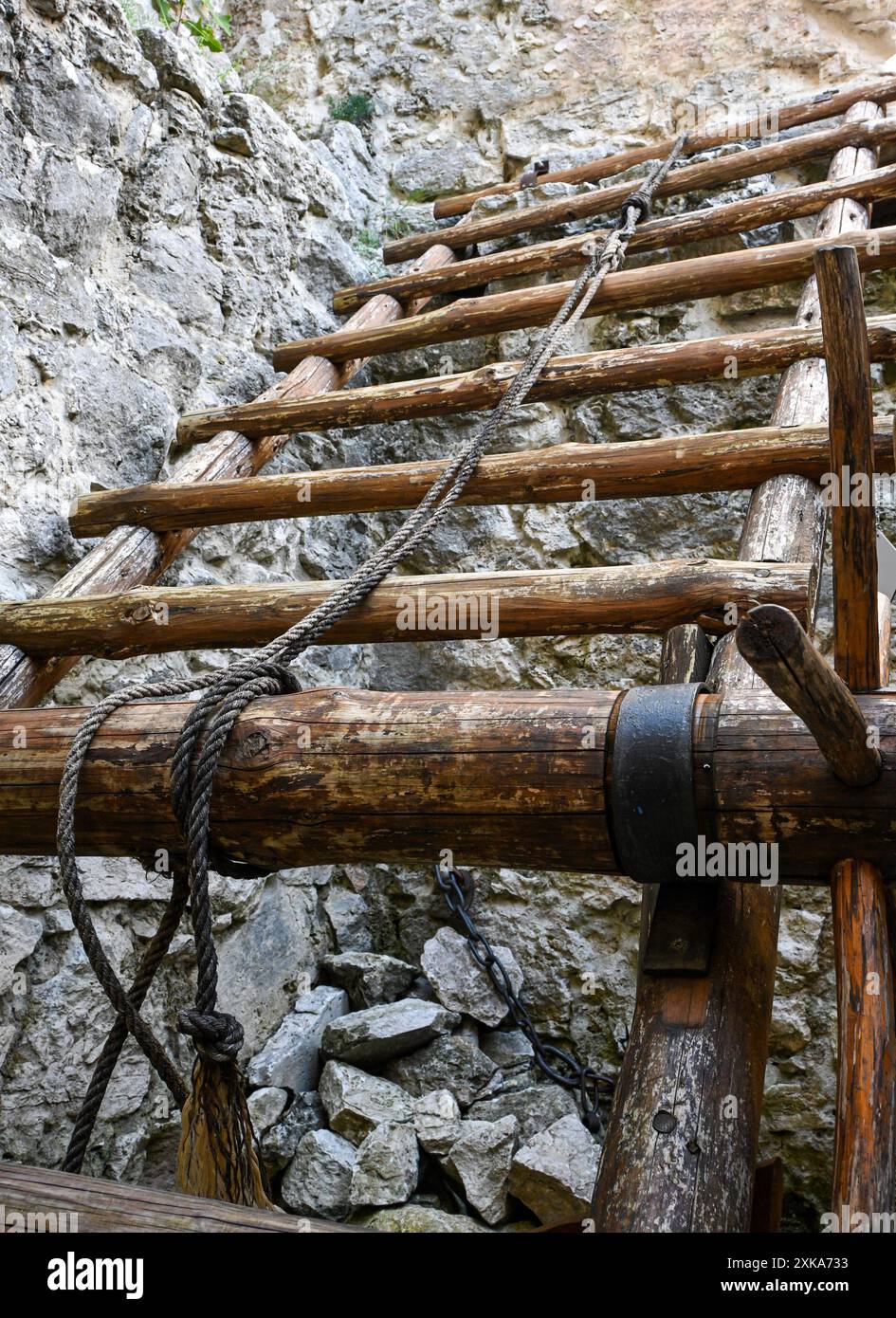 Wooden rope ladder hi-res stock photography and images - Alamy