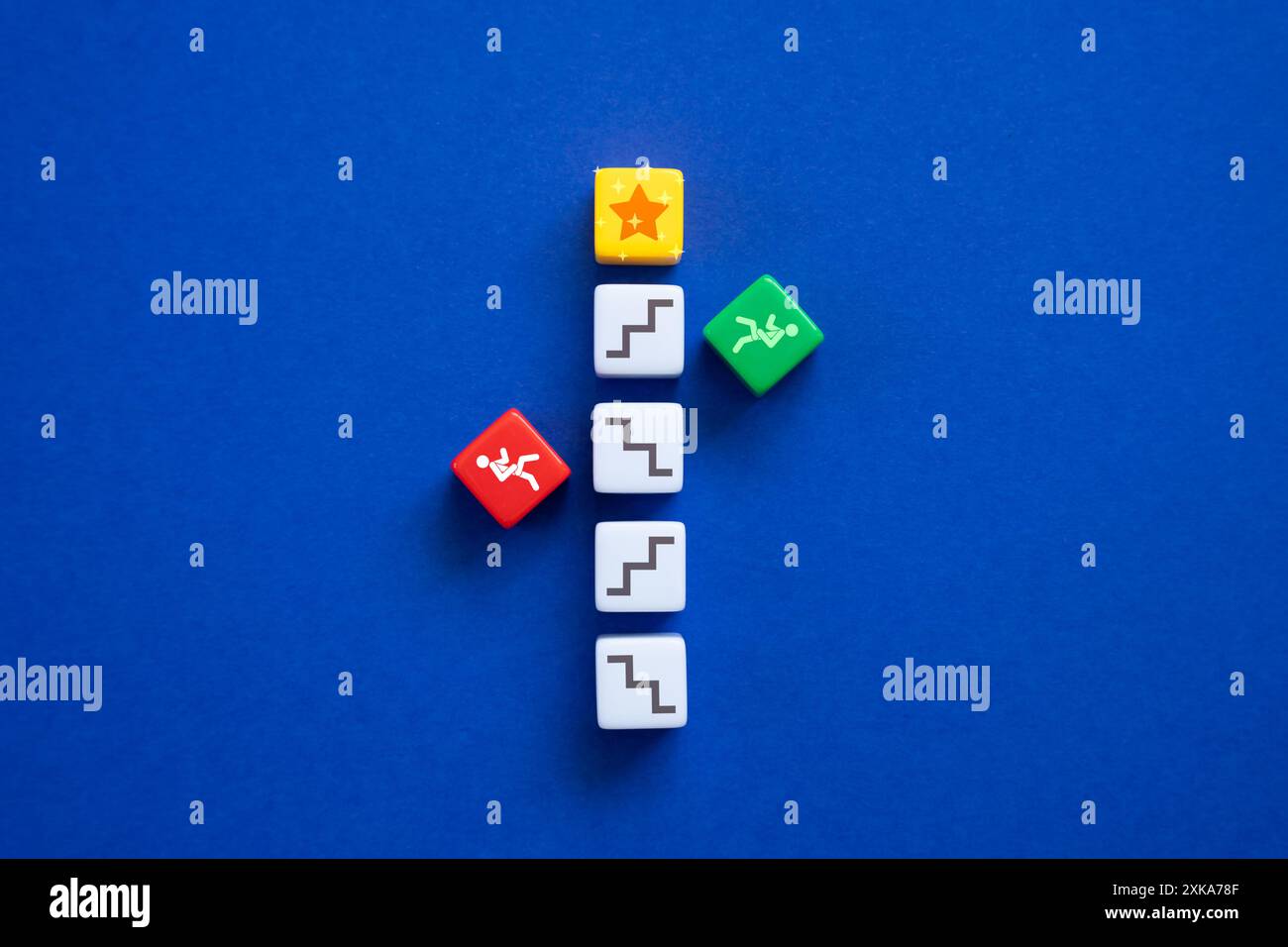 Competition between two on the path to success. Sports spirit ...