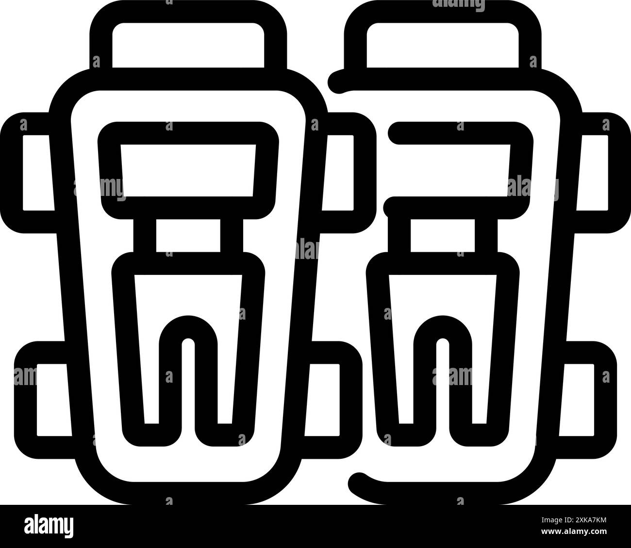 Simple icon of a pair of orthopedic braces, helping patients with leg ...