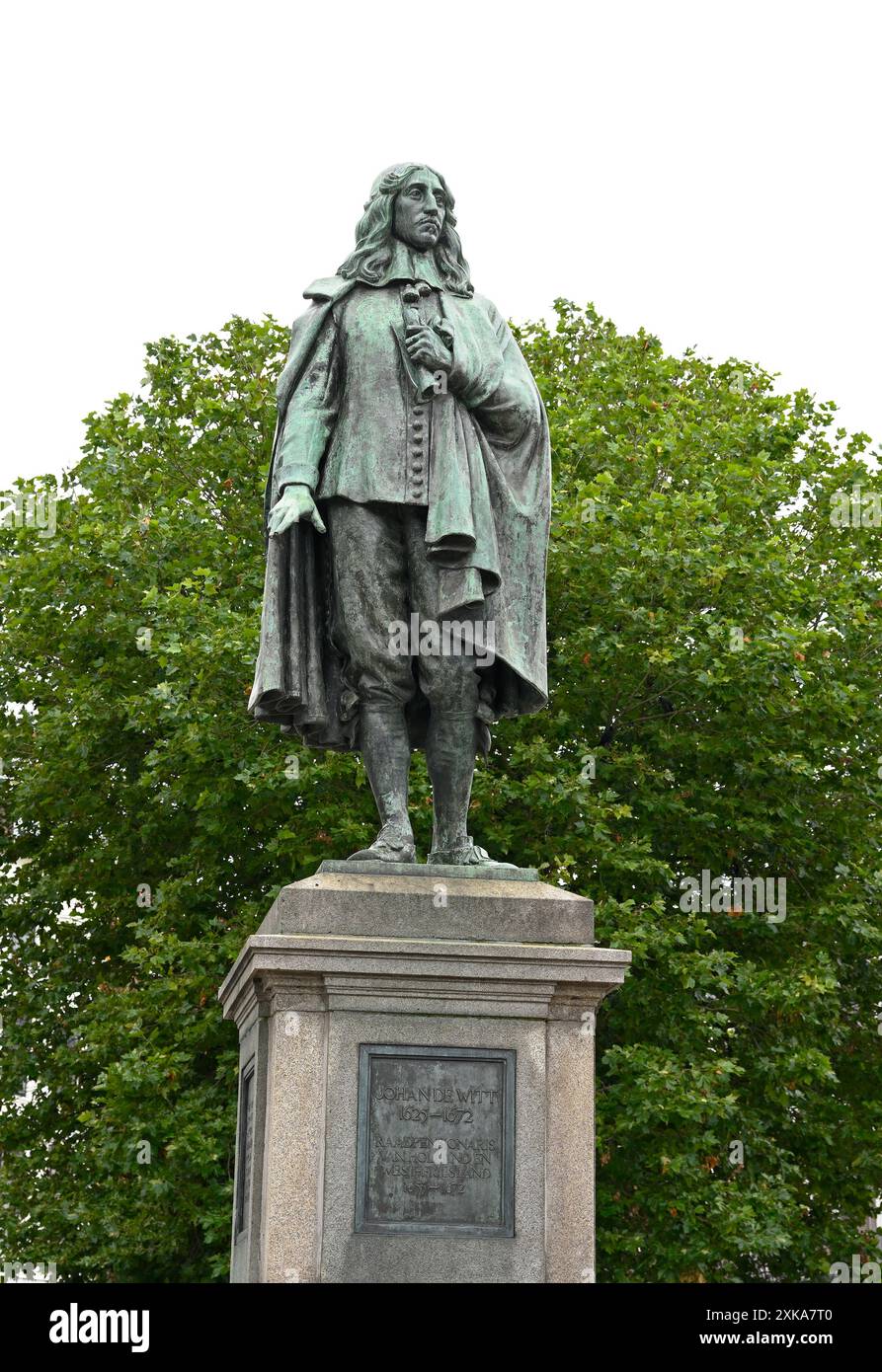 den haag, netherlands - 2022-07-23: monument / statue of johan de witt ...