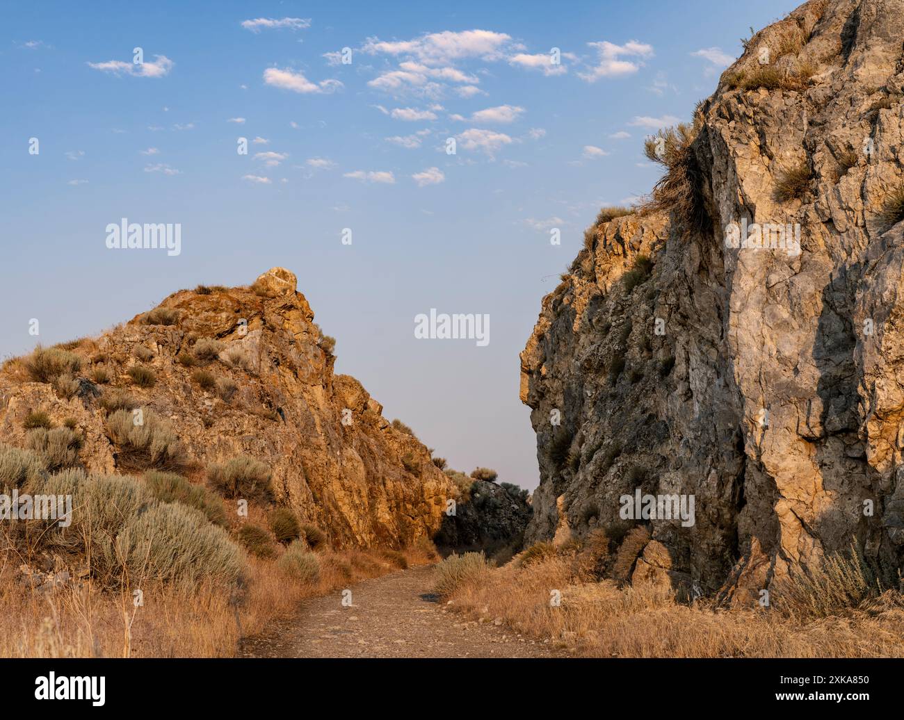 A rock cut on Big Fill Trail, part of the original transcontinental ...
