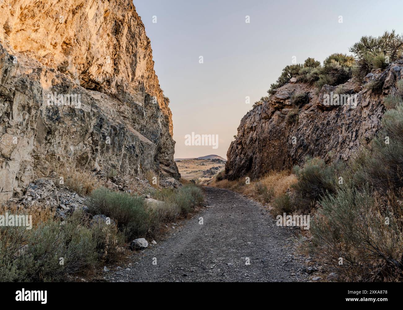 A rock cut on Big Fill Trail, part of the original transcontinental ...