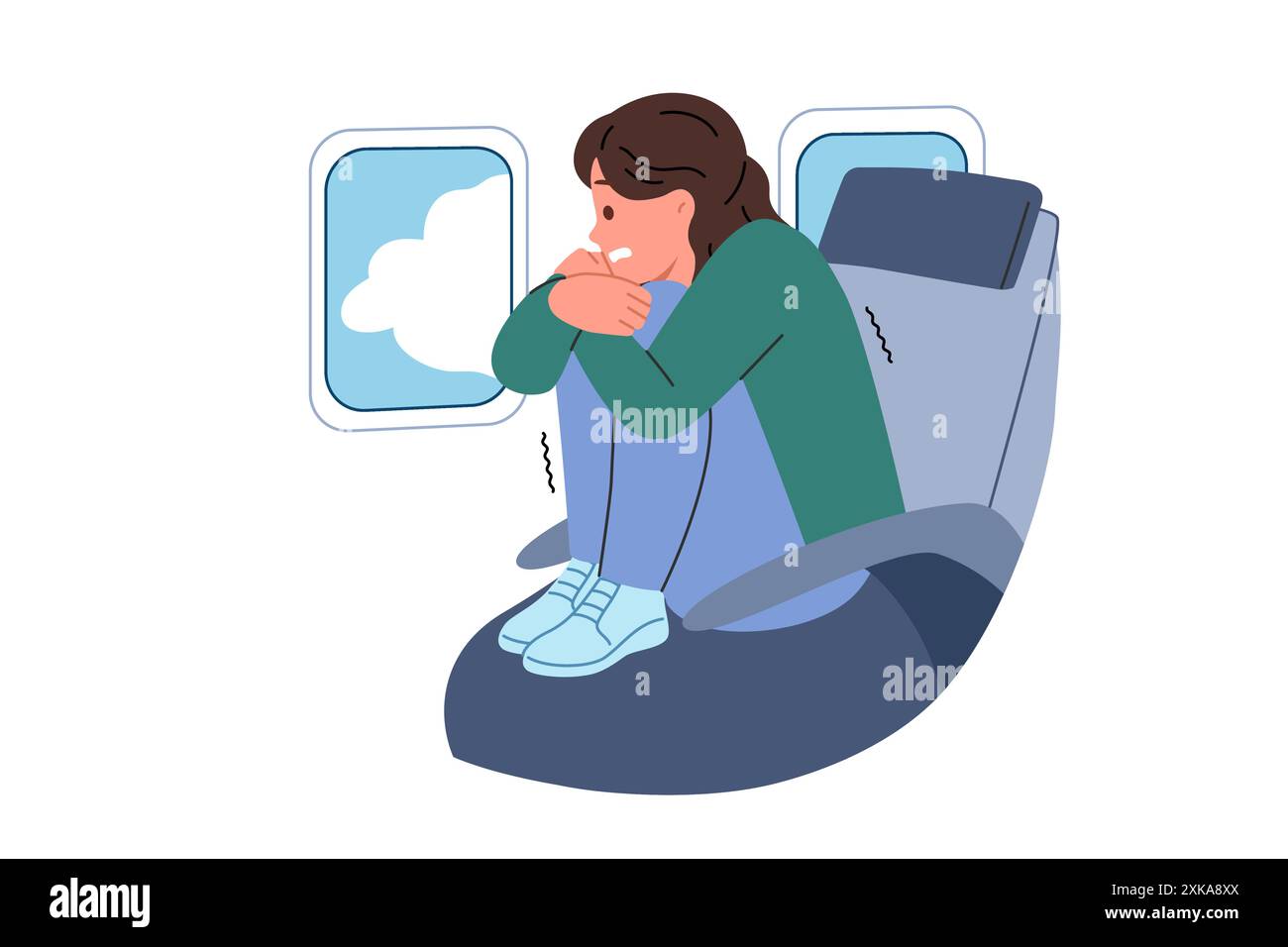 Scared passenger airplane Cut Out Stock Images & Pictures - Alamy