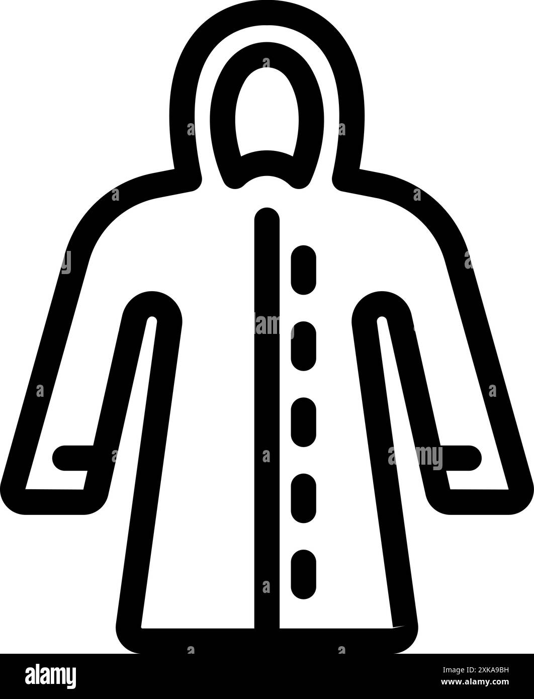 Simple waterproof raincoat is protecting from the rain Stock Vector ...