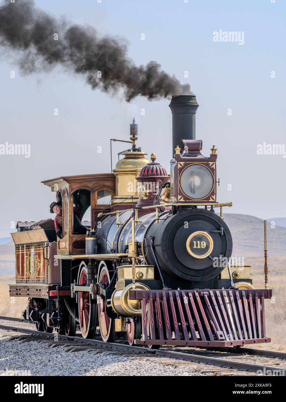 Union Pacific steam engine 119 operating at Golden Spike National ...