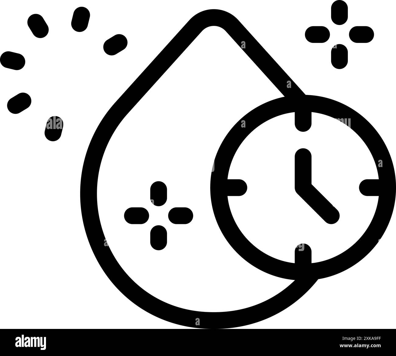Simple outline icon representing the concept of time passing by Stock ...