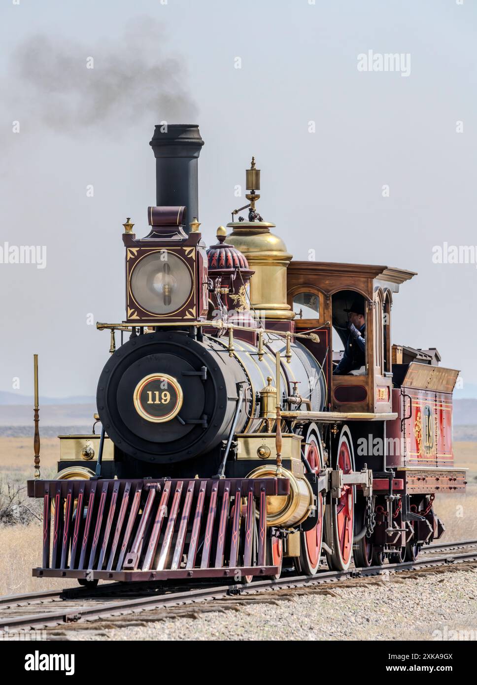 Union Pacific steam engine 119 operating at Golden Spike National ...