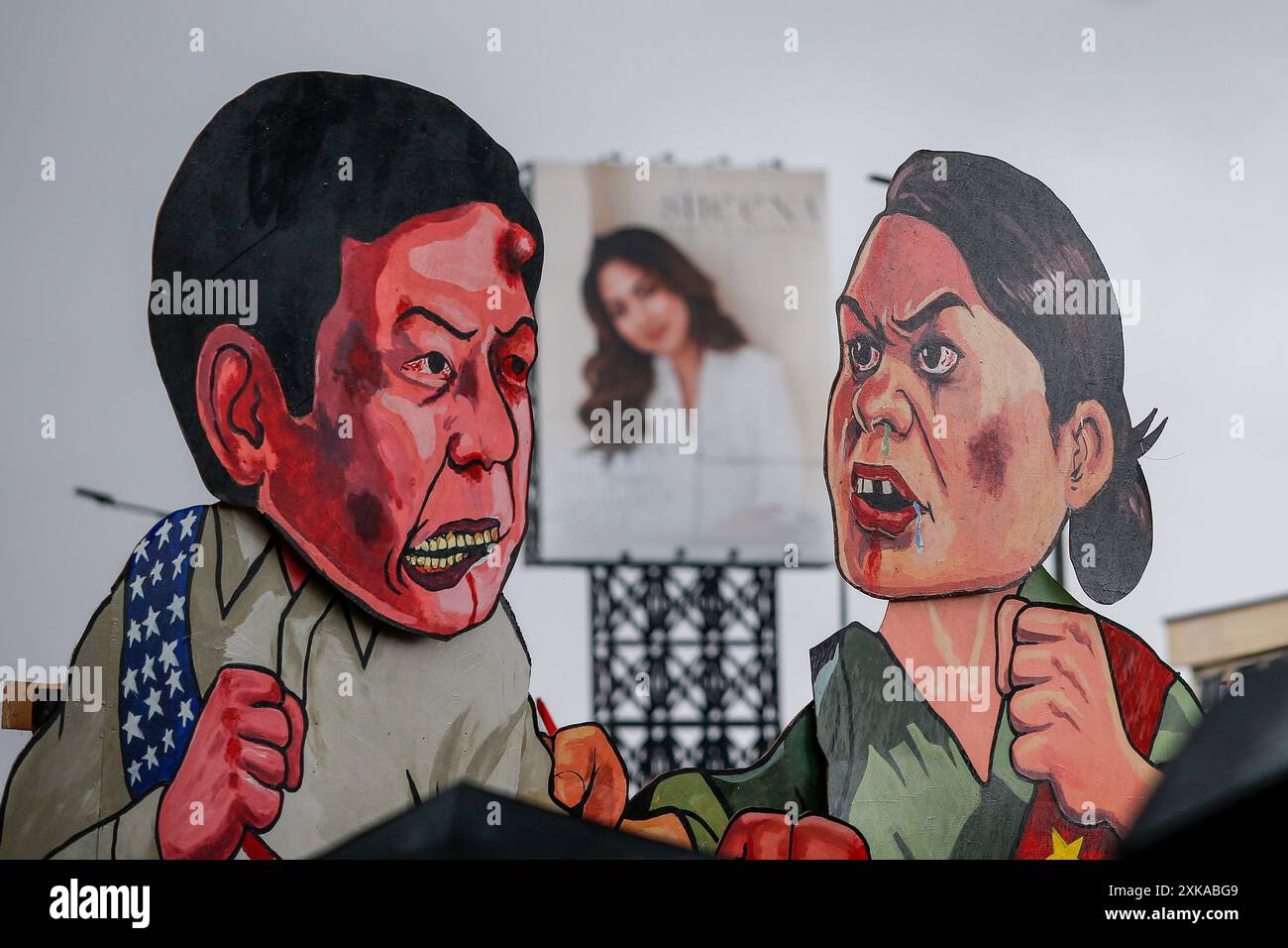 An effigy of Philippine President Ferdinand Marcos Jr. and Vice ...