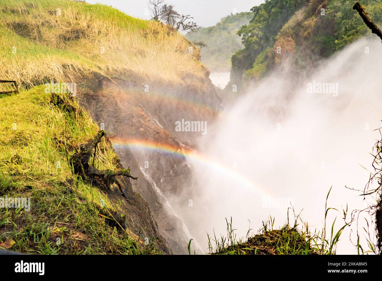Scenic view Murchison Falls and Uhuru Waterfall in Murchison Falls in ...
