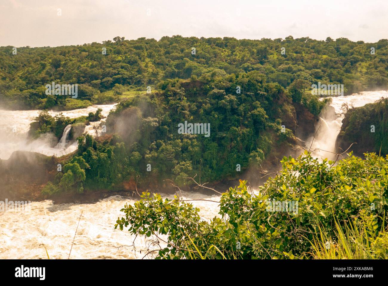 Scenic view Murchison Falls and Uhuru Waterfall in Murchison Falls in ...