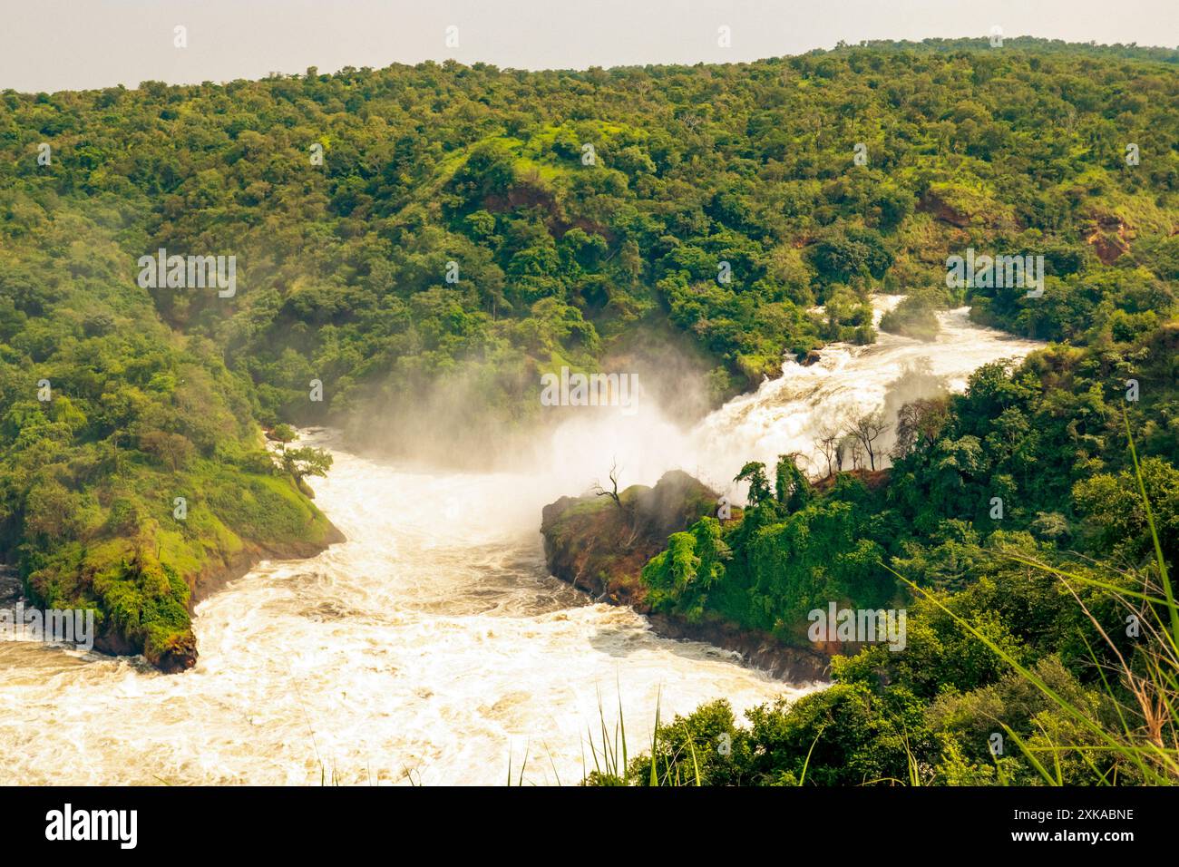 Scenic view Murchison Falls and Uhuru Waterfall in Murchison Falls in ...