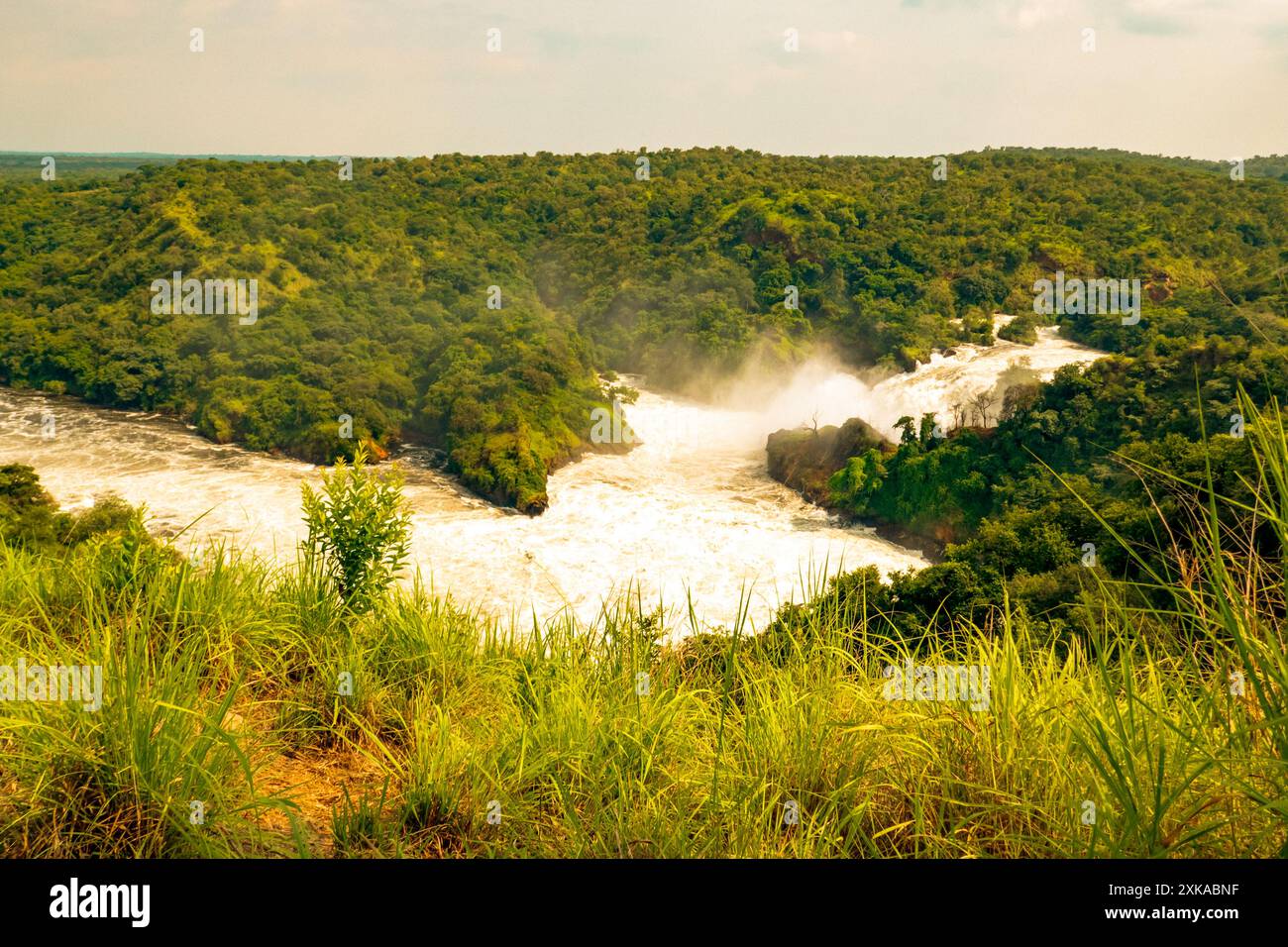 Scenic view Murchison Falls and Uhuru Waterfall in Murchison Falls in ...