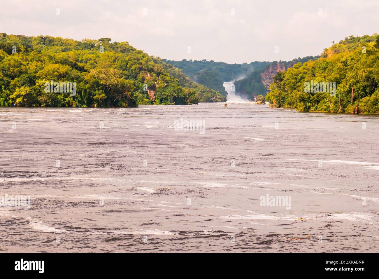 Scenic view of River Nile viewed from Murchison Falls National Park in ...