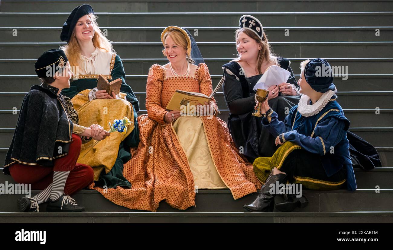 Staff members dress in period costume to launch Renaissance exhibition ...