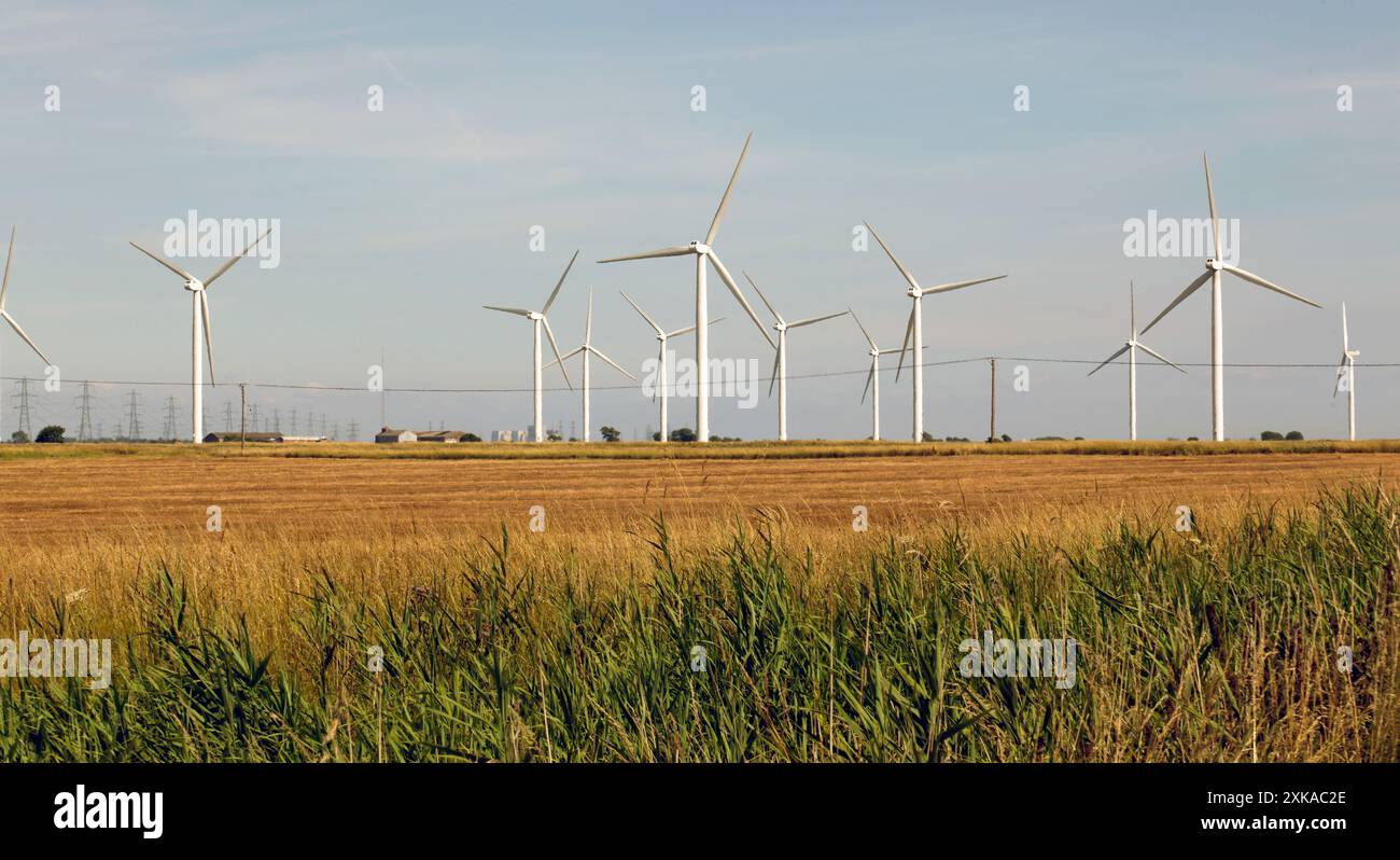 Little Cheyne Court Wind Farm, Romney Marsh, Kent Stock Photo - Alamy
