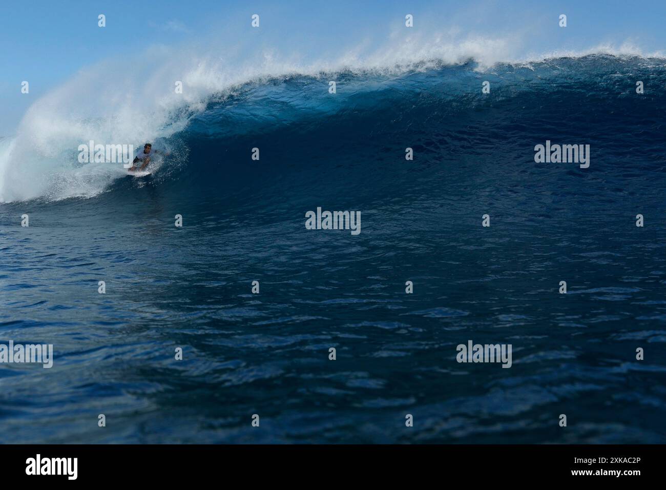 An unidentified surfer takes part in a surfing training session in ...