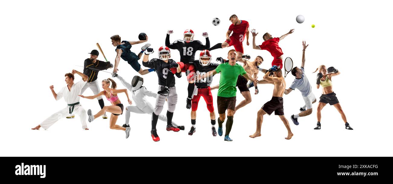 collage of multiple athletes of different sport showing skills ...