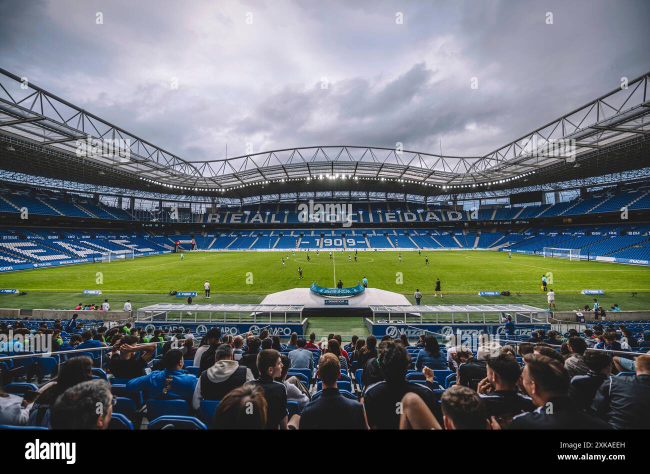 Reale Arena soccer field, where Real Sociedad de Futbol plays, in San ...