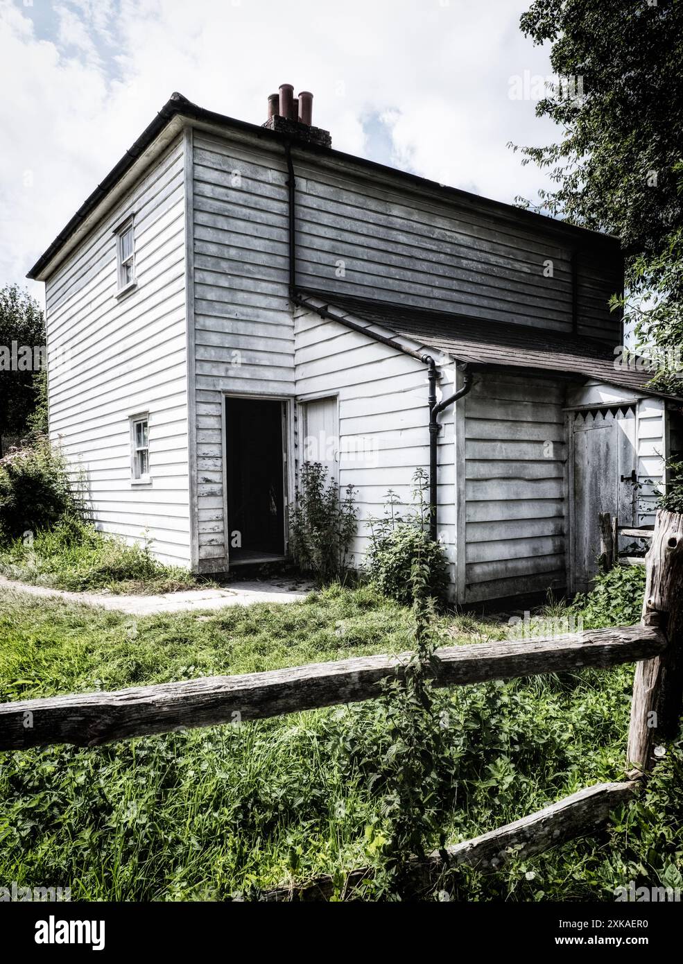 White planked turn of the century house Stock Photo - Alamy