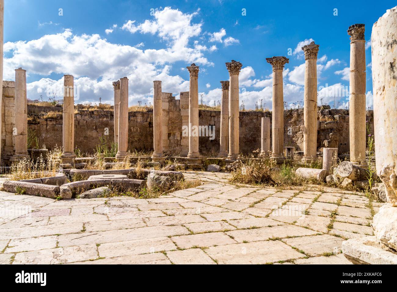 Macellum (meat market), Jerash (Gerasa) Roman city, Jordan Stock Photo ...