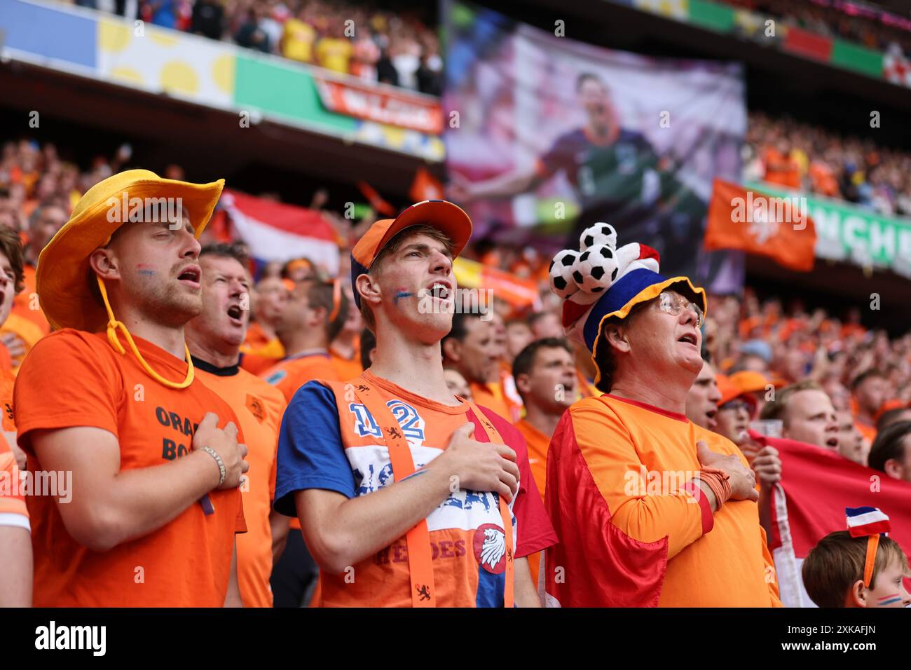 MUNICH, GERMANY - JULY 02: Netherlands Fans prior the UEFA EURO 2024 ...