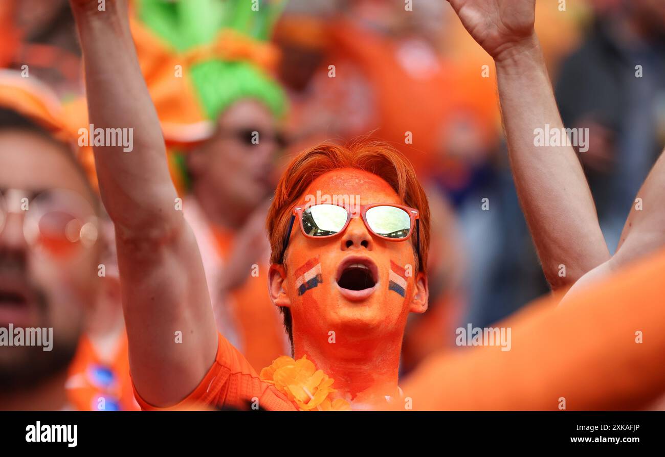 MUNICH, GERMANY - JULY 02: Netherlands Fans prior the UEFA EURO 2024 ...