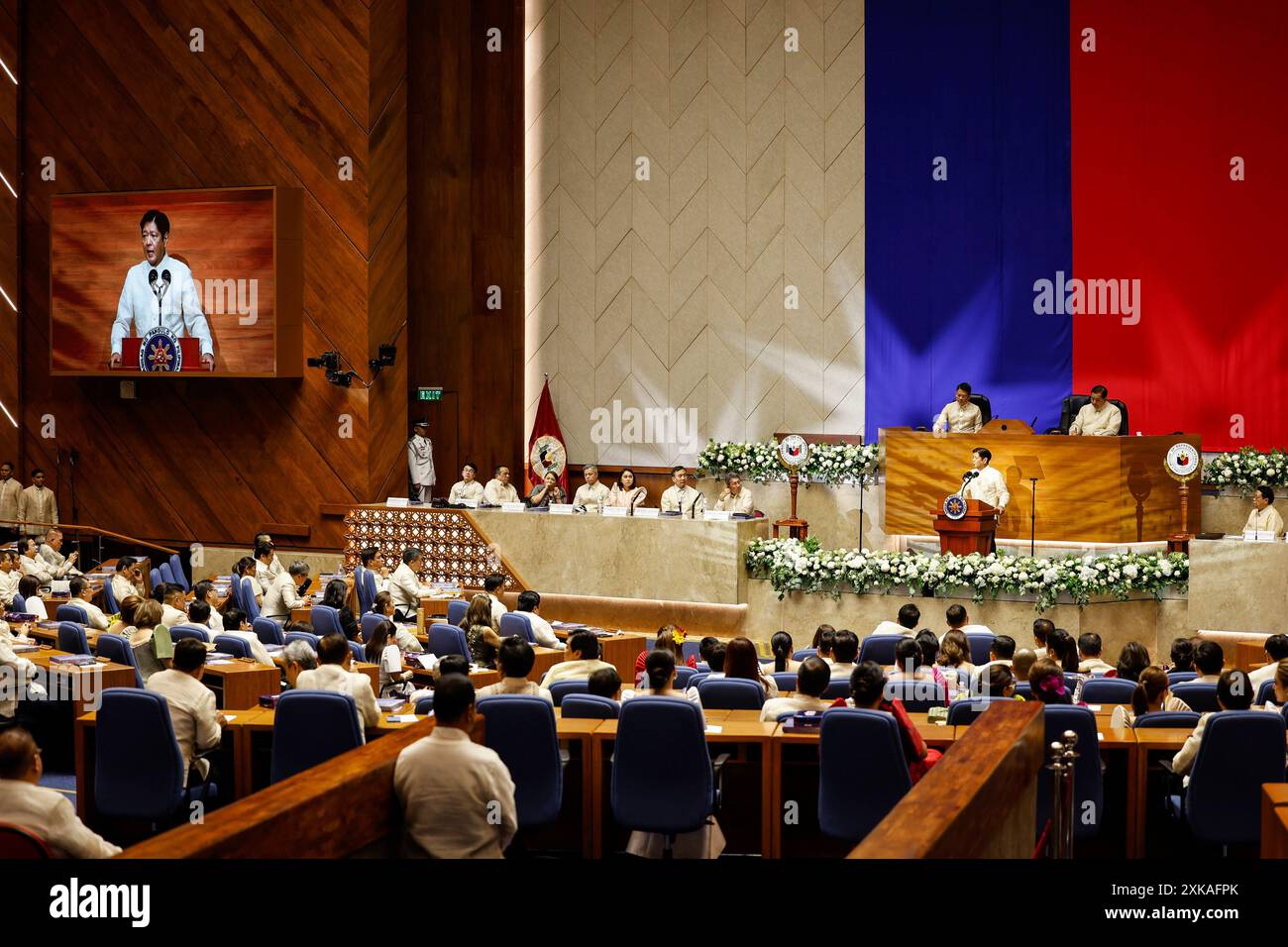 Philippine President Ferdinand Marcos Jr. delivers his third State of ...