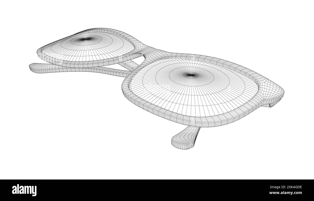 Side views of sunglasses. Wireframe vector drawn illustration. Fashion ...