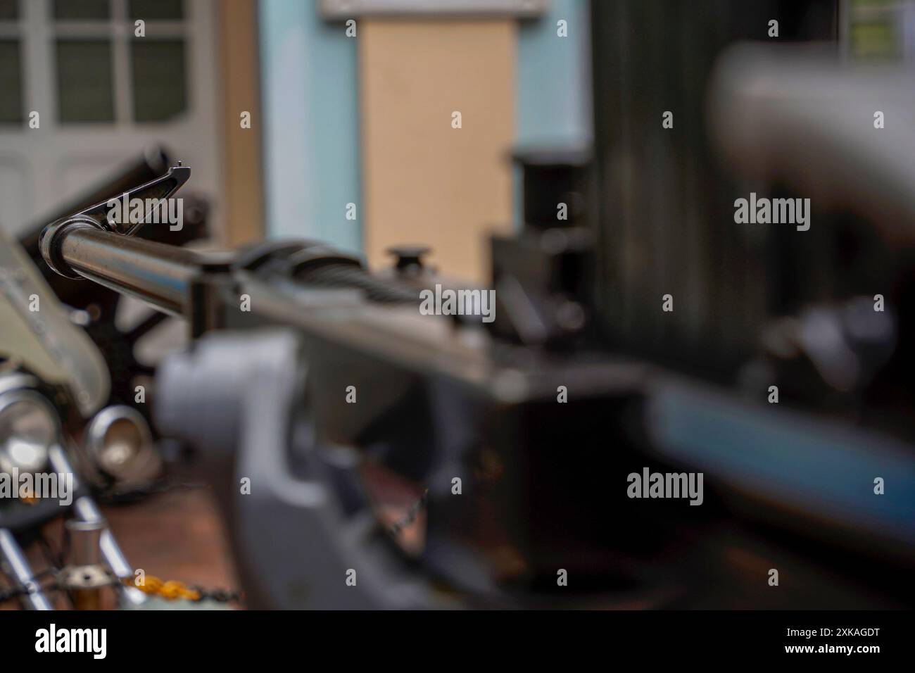 A detail of a machine gun barrel Stock Photo - Alamy