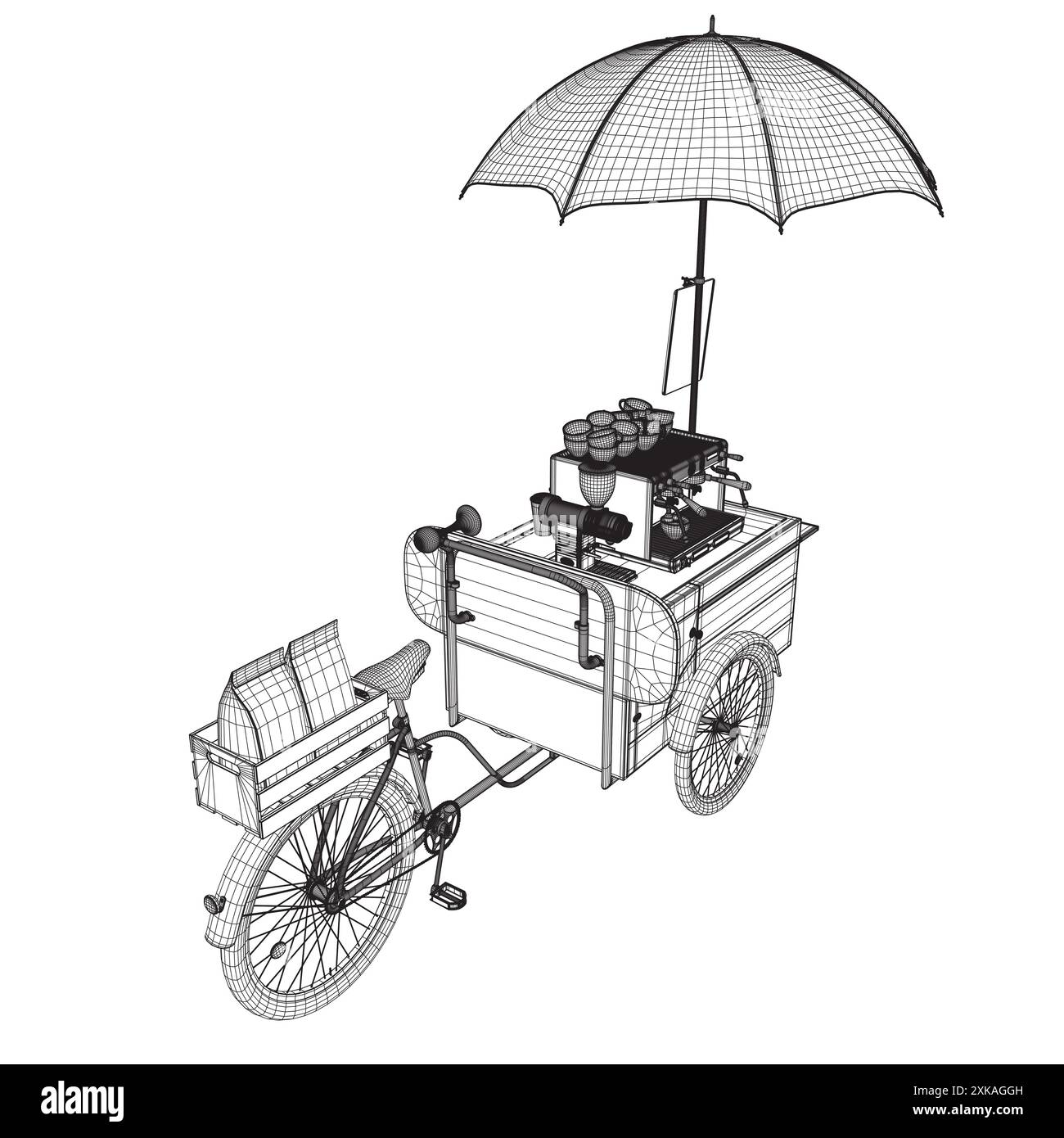 Mobile coffee bike Stock Vector Images - Alamy